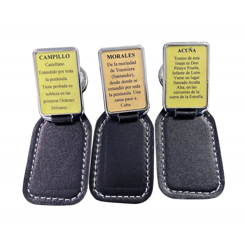 Heraldic keychain - ARIAS - Personalized with surname, family crest and ...